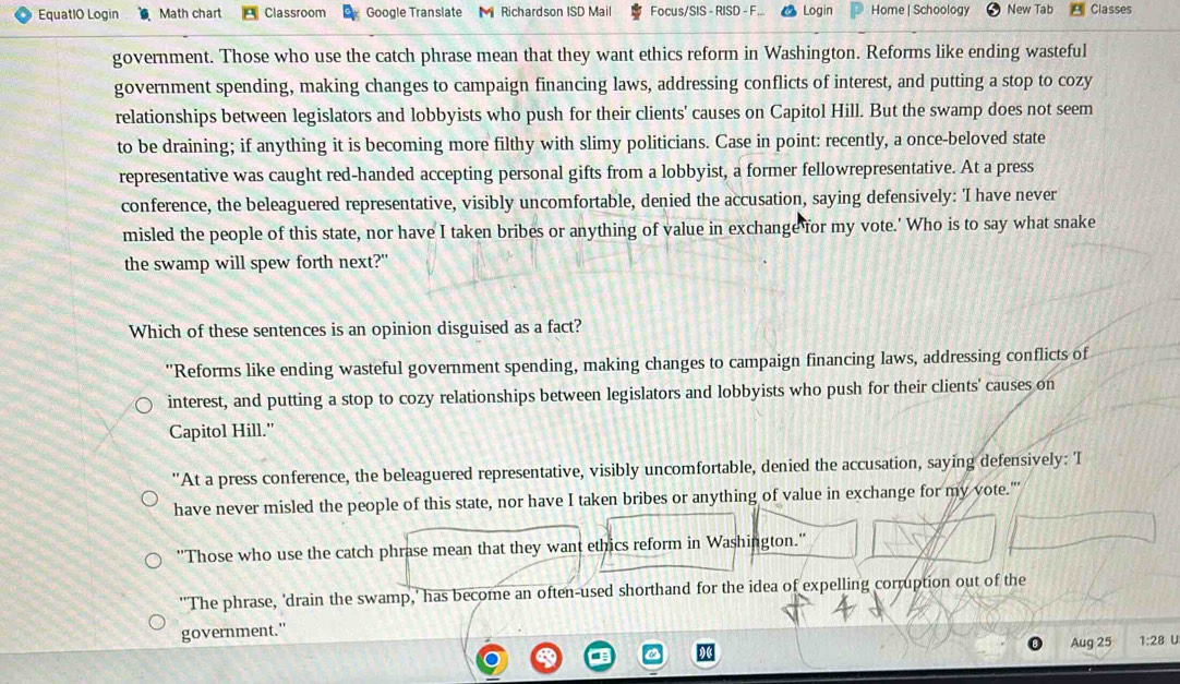 Solved: EquatlO Login Math chart Classroom Google Translate Richardson ...