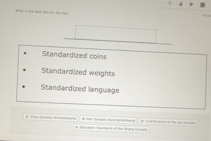 Gelöst:What is the best title for the list? Standardized coins ...