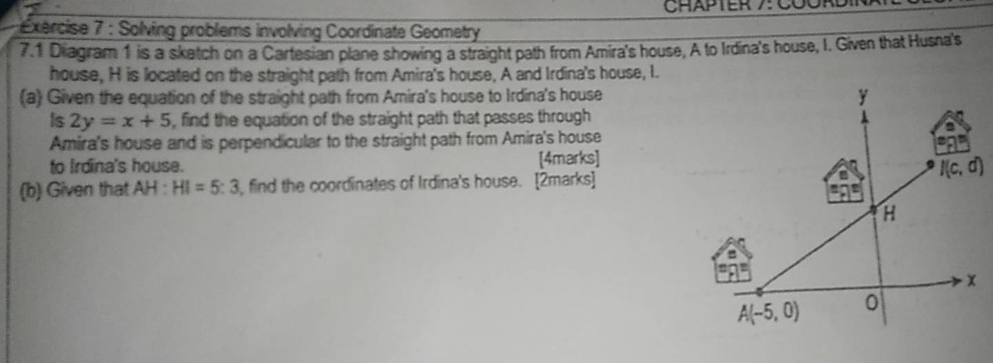 Selesai:CHAPTER 7: COORDIN Exercise 7 : Solving problems involving ...