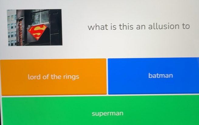 Solved: what is this an allusion to lord of the rings batman superman ...