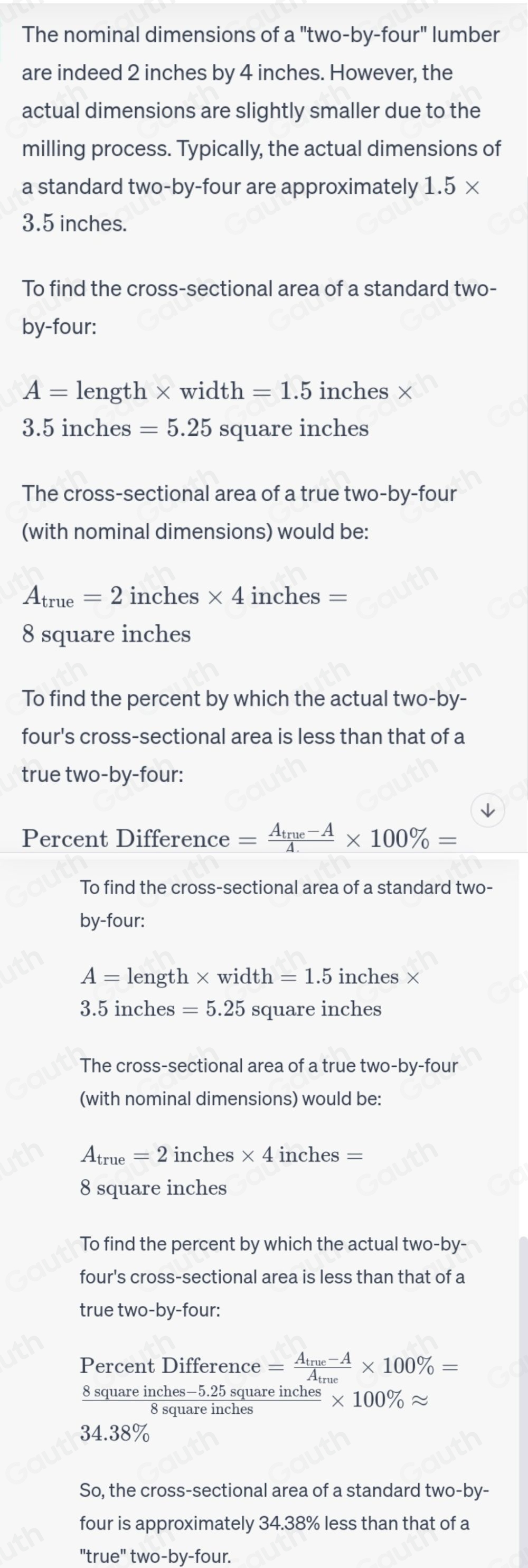 Solved: Building lumber is labeled according to the dimensions (in ...