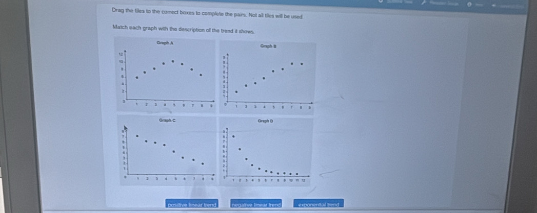 Solved: Drag the tiles to the correct boxes to complete the pairs. Not ...