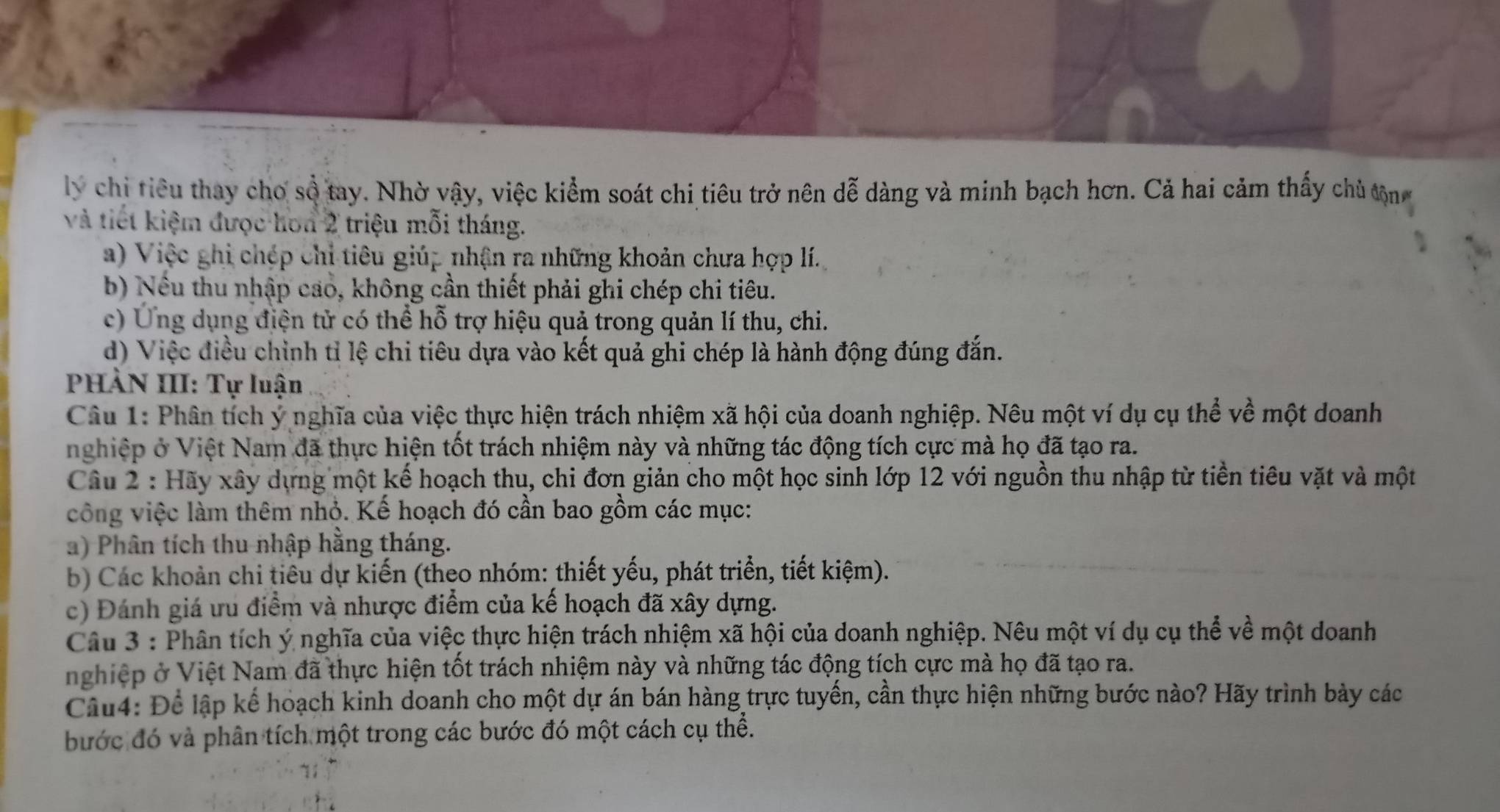 Giải quyết:ly chi tiêu thay cho số tay. Nhờ vậy, việc kiểm soát chi ...