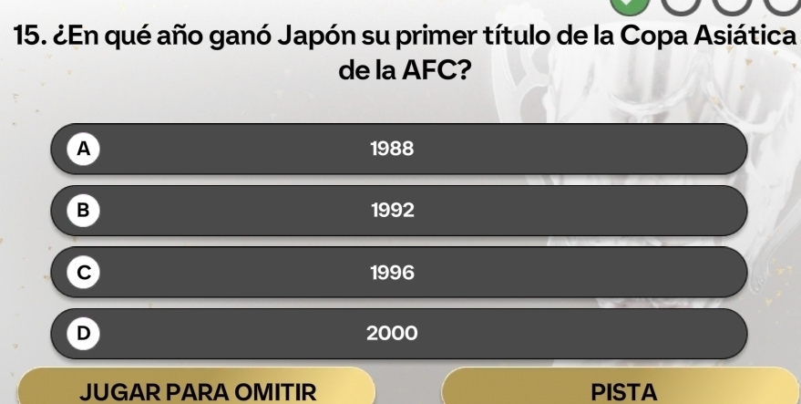 Resuelto:¿En qué año ganó Japón su primer título de la Copa Asiática de ...