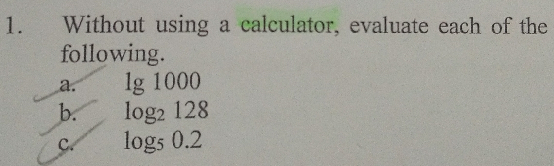 Selesai:Without using a calculator, evaluate each of the following. a ...