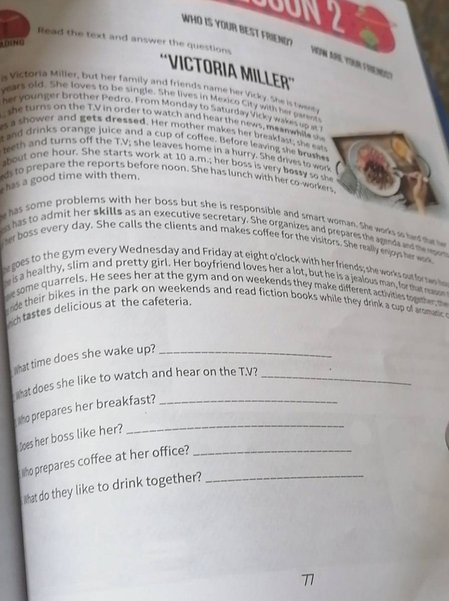 Resuelto:ón Read the text and answer the questions ADING WHO IS YOUR ...