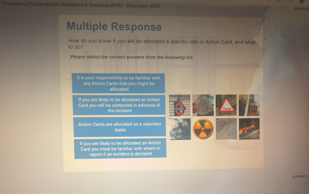 Solved: Emergency Preparedness, Resilience & Response (EPR) - December ...