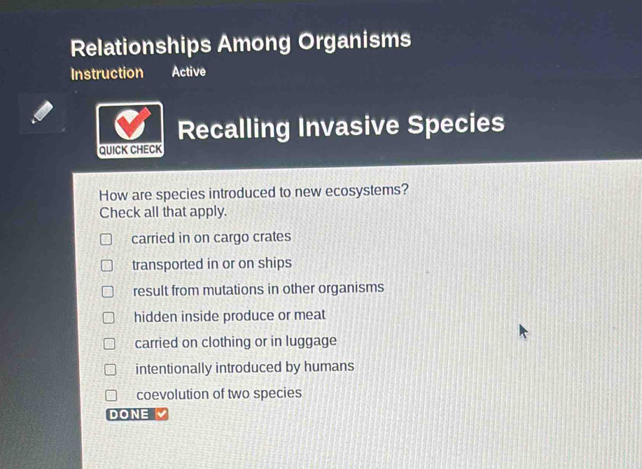 Solved: Relationships Among Organisms Instruction Active Recalling ...