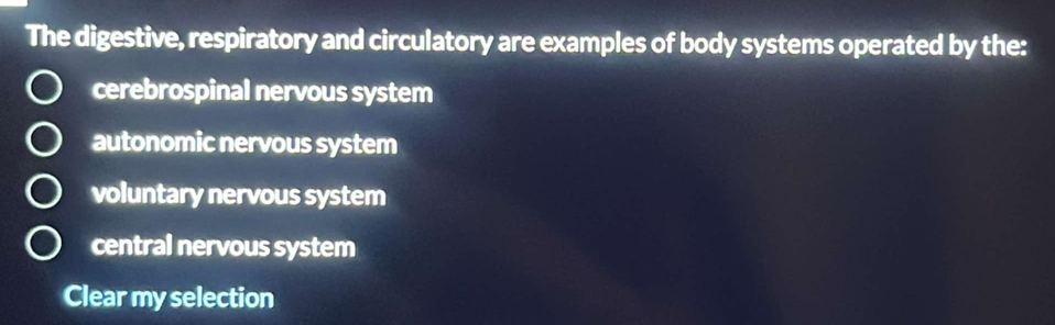 Solved: The digestive, respiratory and circulatory are examples of body ...