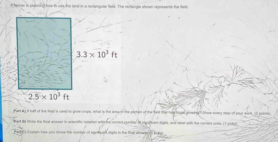 Solved: A farmer is planning how to use the land in a rectangular field ...
