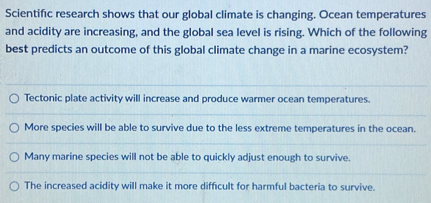 Solved: Scientific research shows that our global climate is changing ...