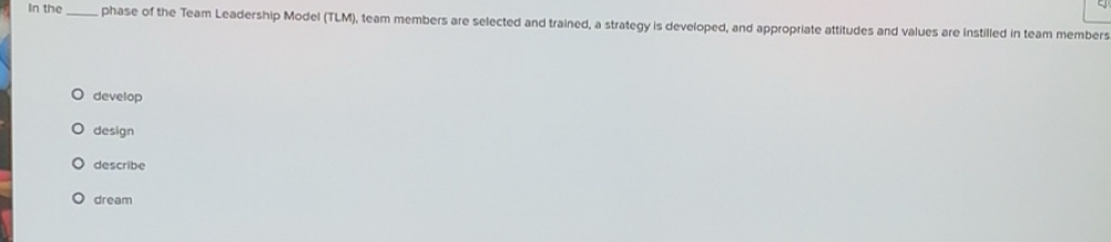 Solved: In the phase of the Team Leadership Model (TLM), team members ...