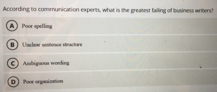 Solved: According to communication experts, what is the greatest ...
