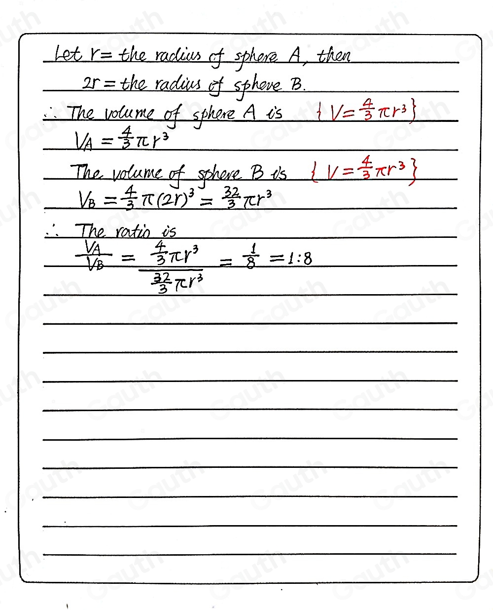 Solved: Sphere A has a diameter of 6 and is dilated by a scale factor ...
