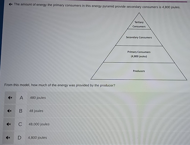 Solved: The amount of energy the primary consumers in this energy ...