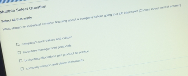 Solved: Multiple Select Question What should an individual consider ...