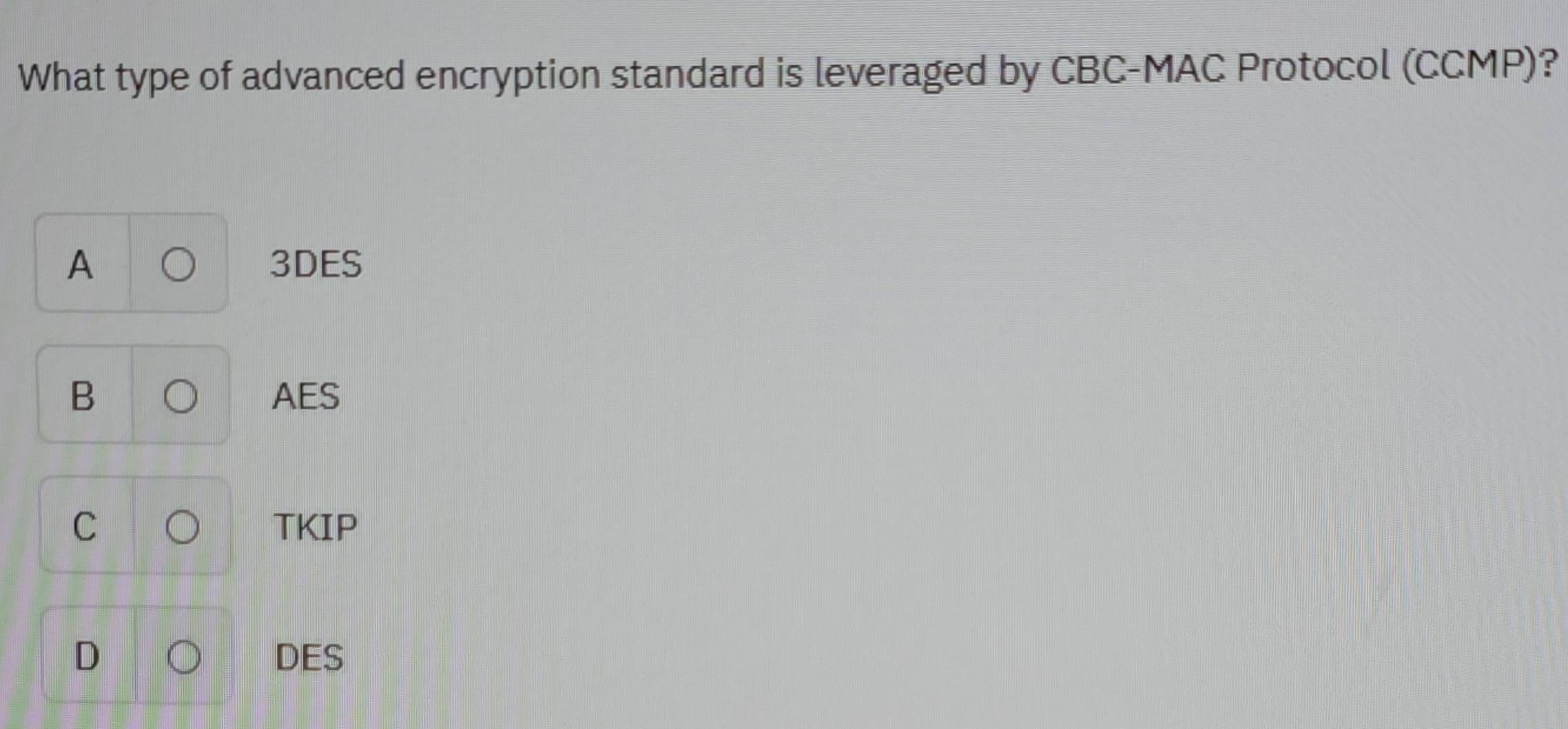Solved: What type of advanced encryption standard is leveraged by CBC ...