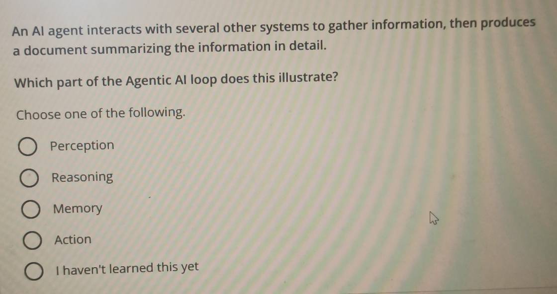 Risolto:An Al agent interacts with several other systems to gather ...