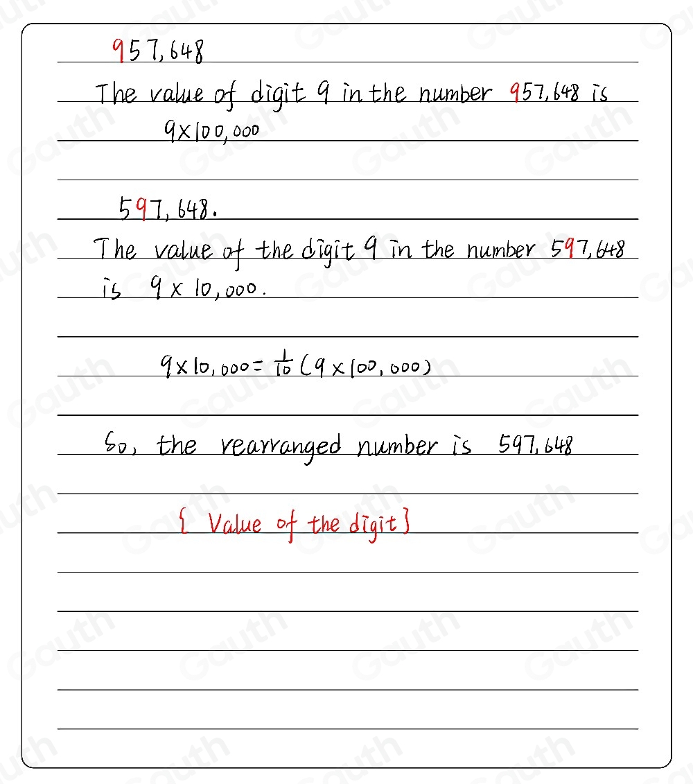 Solved: How can you rearrange two digits in the number 957,648 so that ...