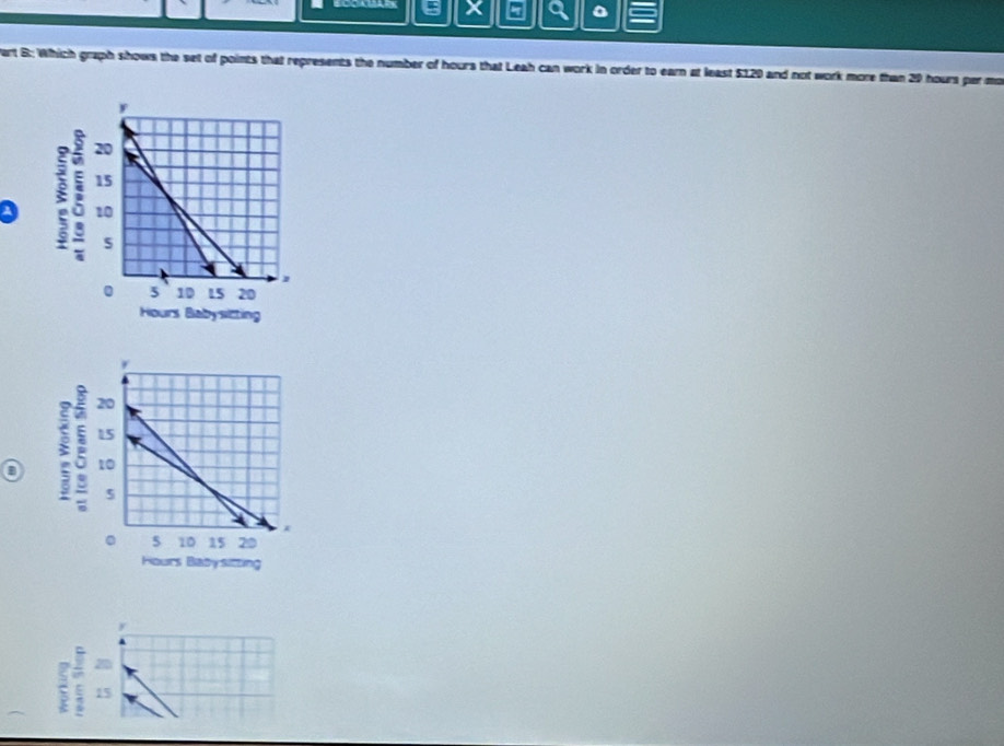 Solved: " a eart B: Which graph shows the set of points that represents ...