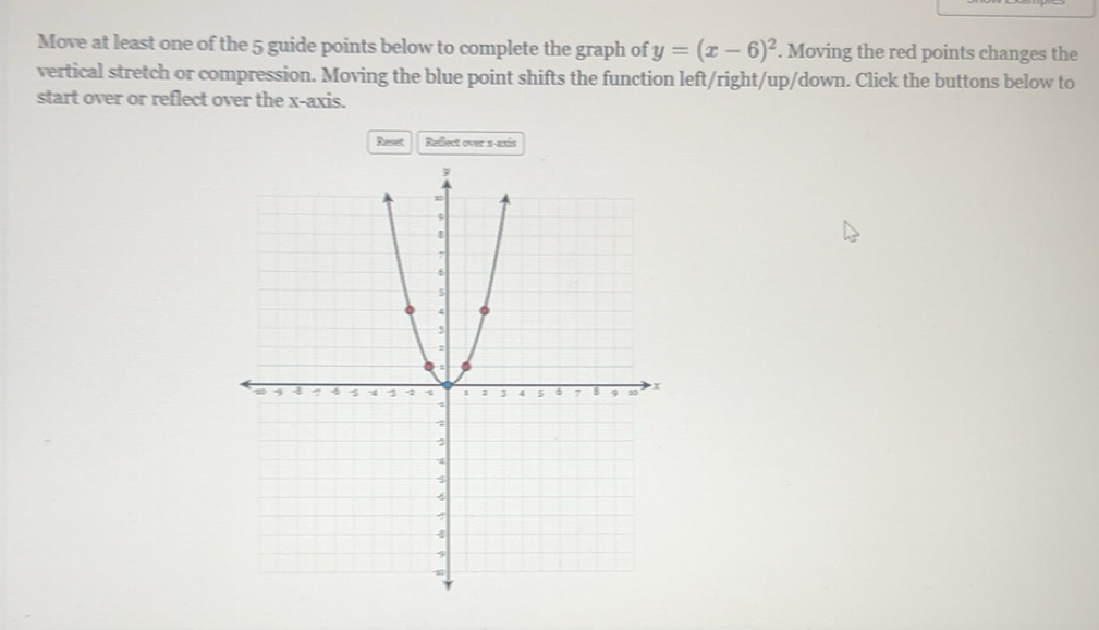 Solved: Move at least one of the 5 guide points below to complete the ...