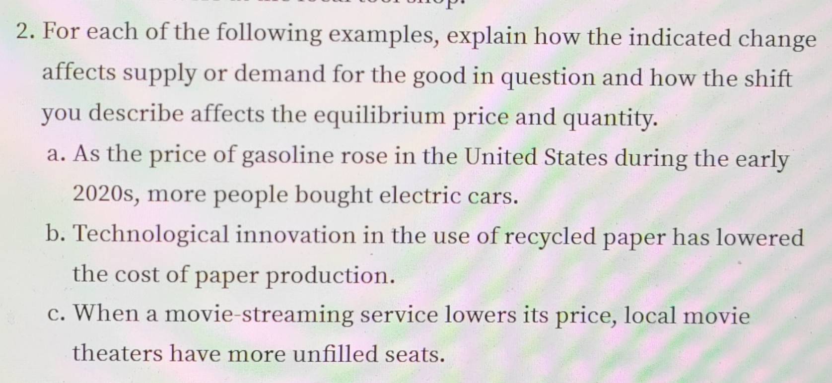 Solved: For each of the following examples, explain how the indicated ...