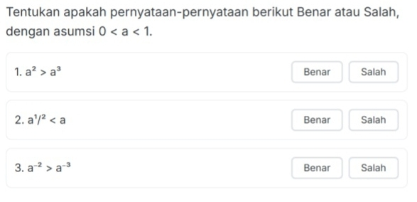Telah dijawab:Tentukan apakah pernyataan-pernyataan berikut Benar atau ...