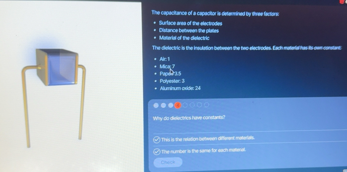 Solved: The capacitance of a capacitor is determined by three factors ...