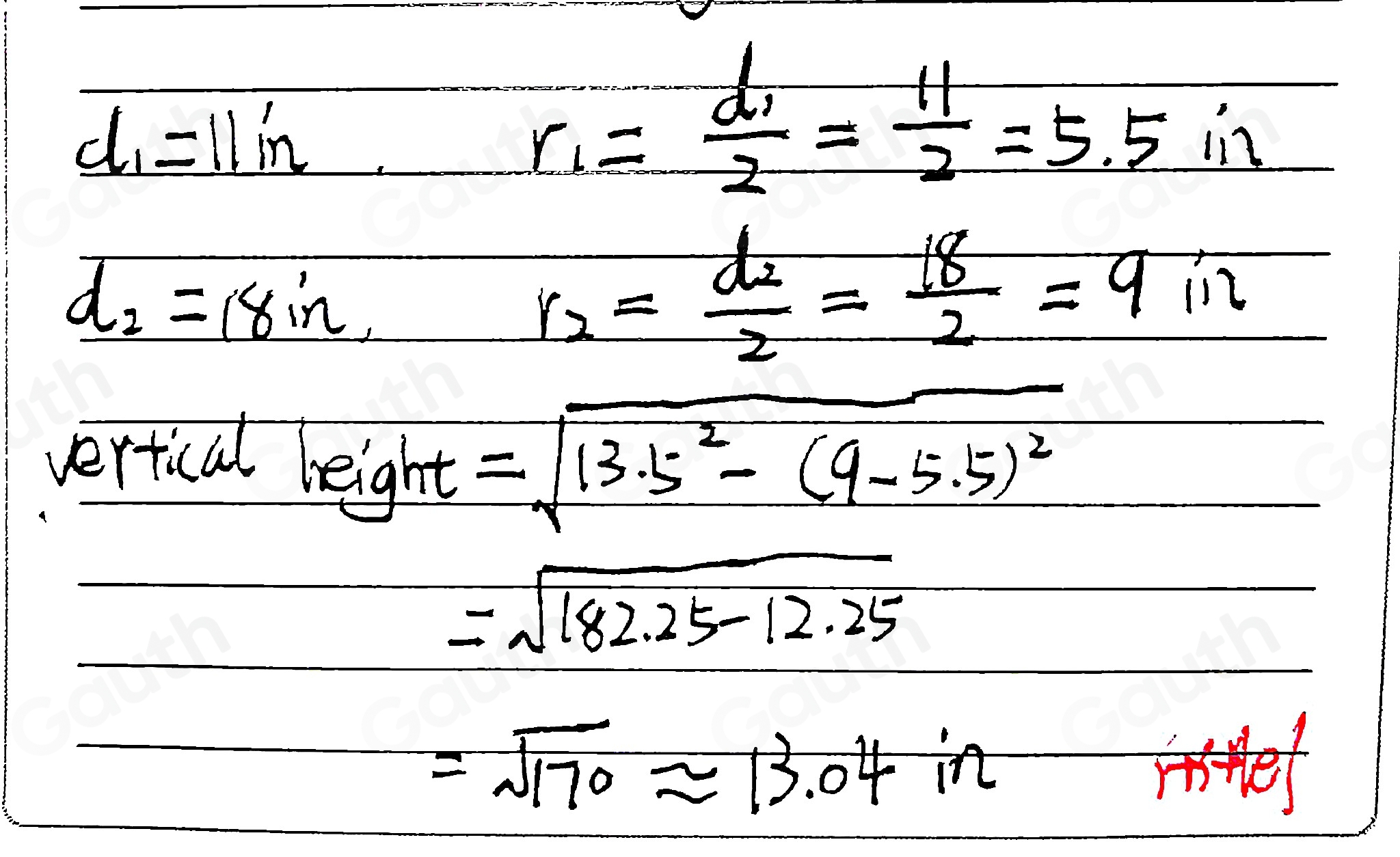 Solved: The lamp shade pictured above is the bottom part of a right ...
