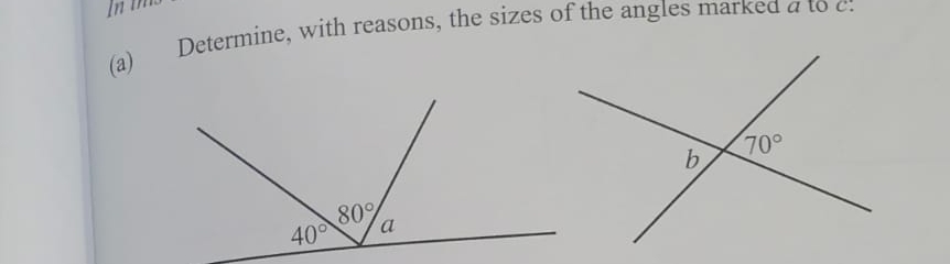 Solved: In m (a) Determine, with reasons, the sizes of the angles ...