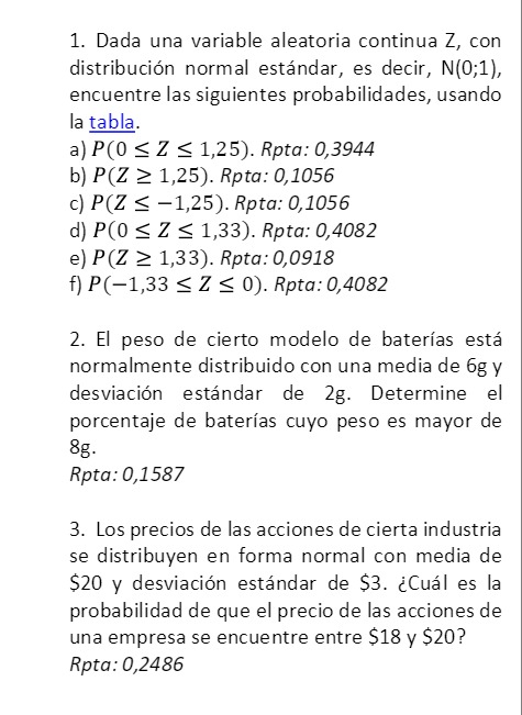 Resuelto:Dada una variable aleatoria continua Z, con distribución ...