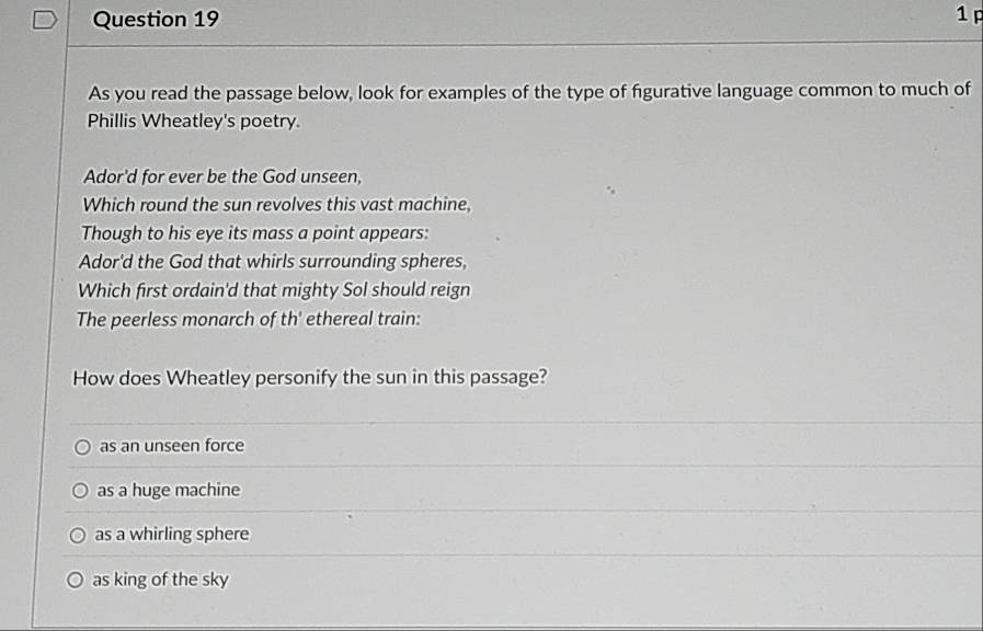 Solved: As you read the passage below, look for examples of the type of ...