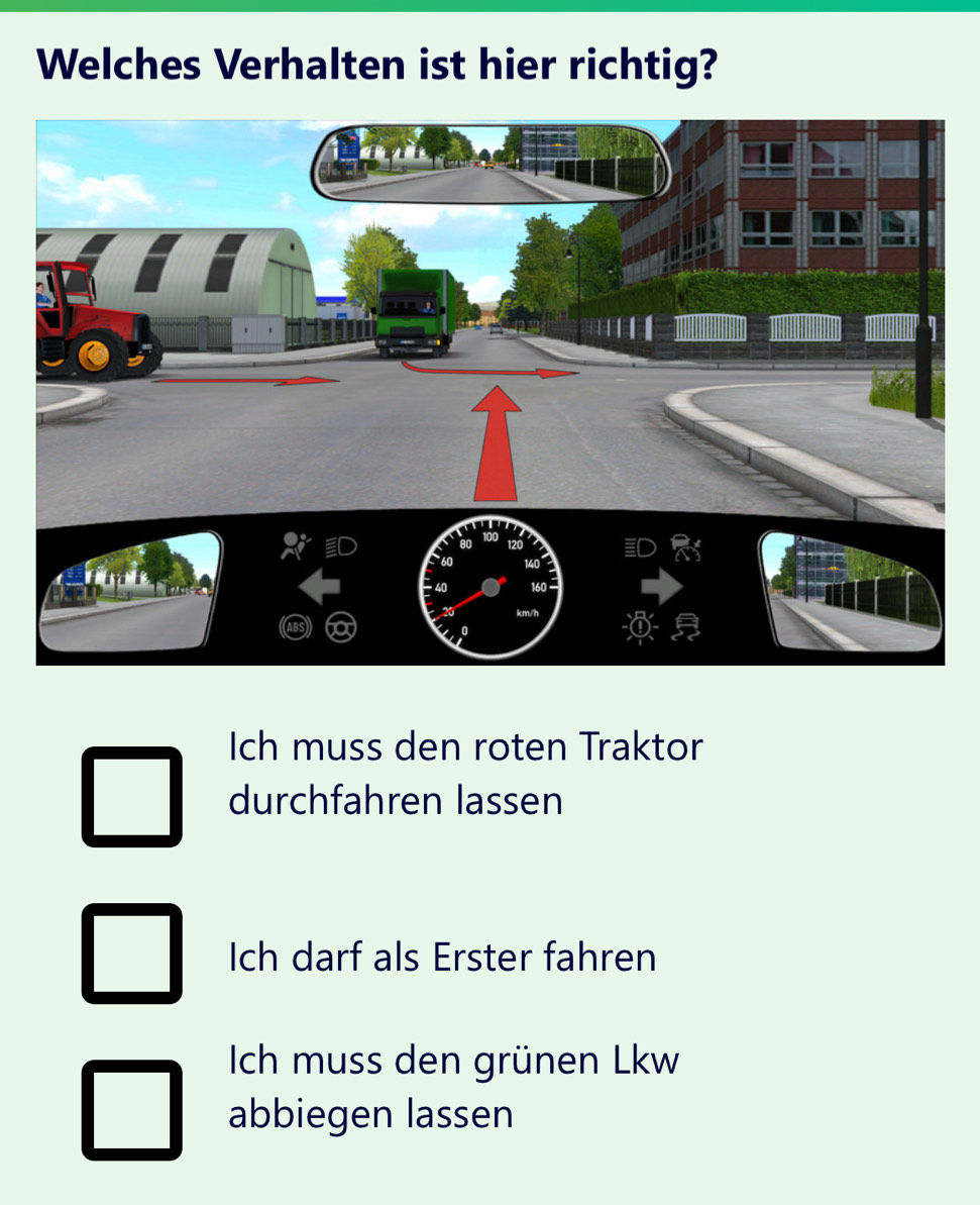 Welches Verhalten Ist Richtig Traktor Lkw