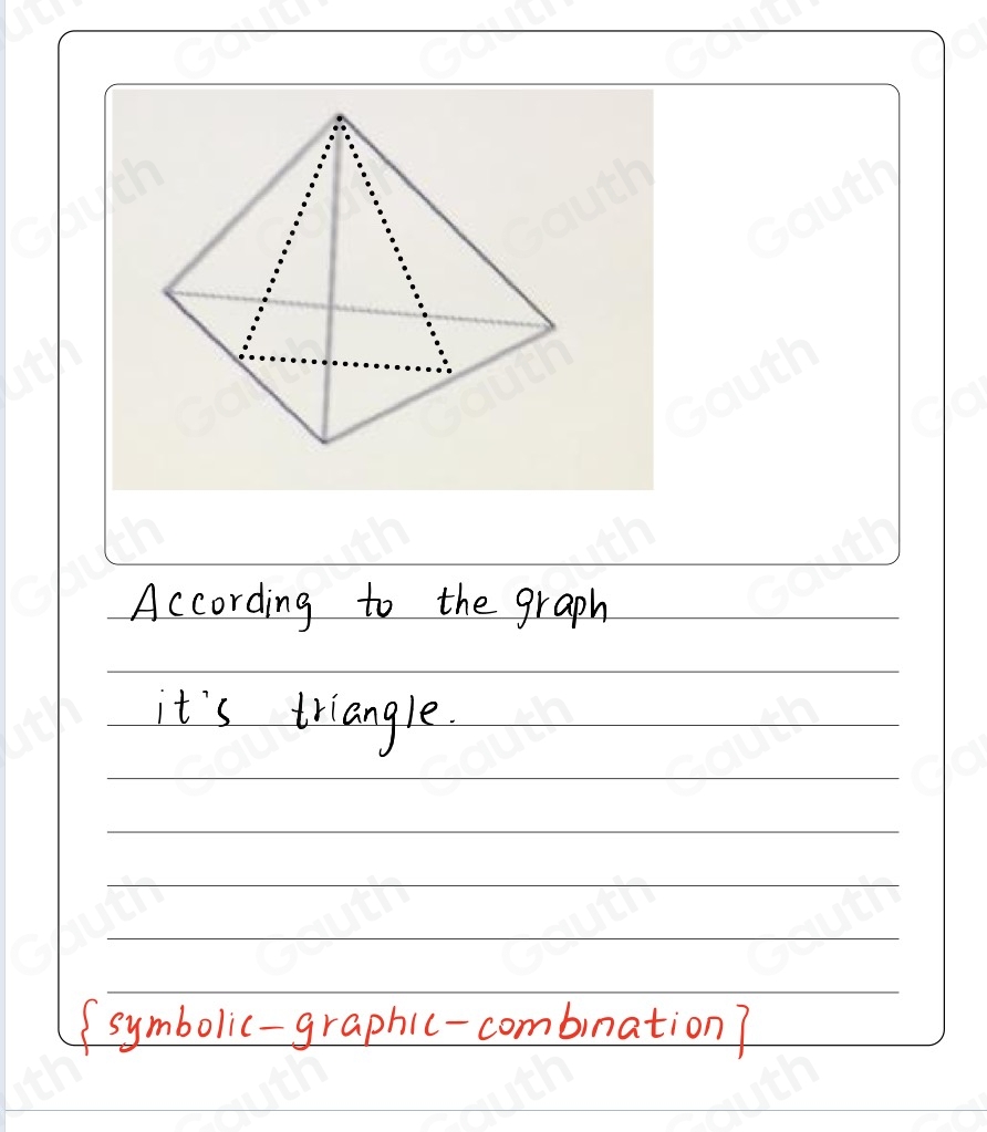 Solved: A triangular pyramid is pictured below. Select the type of ...