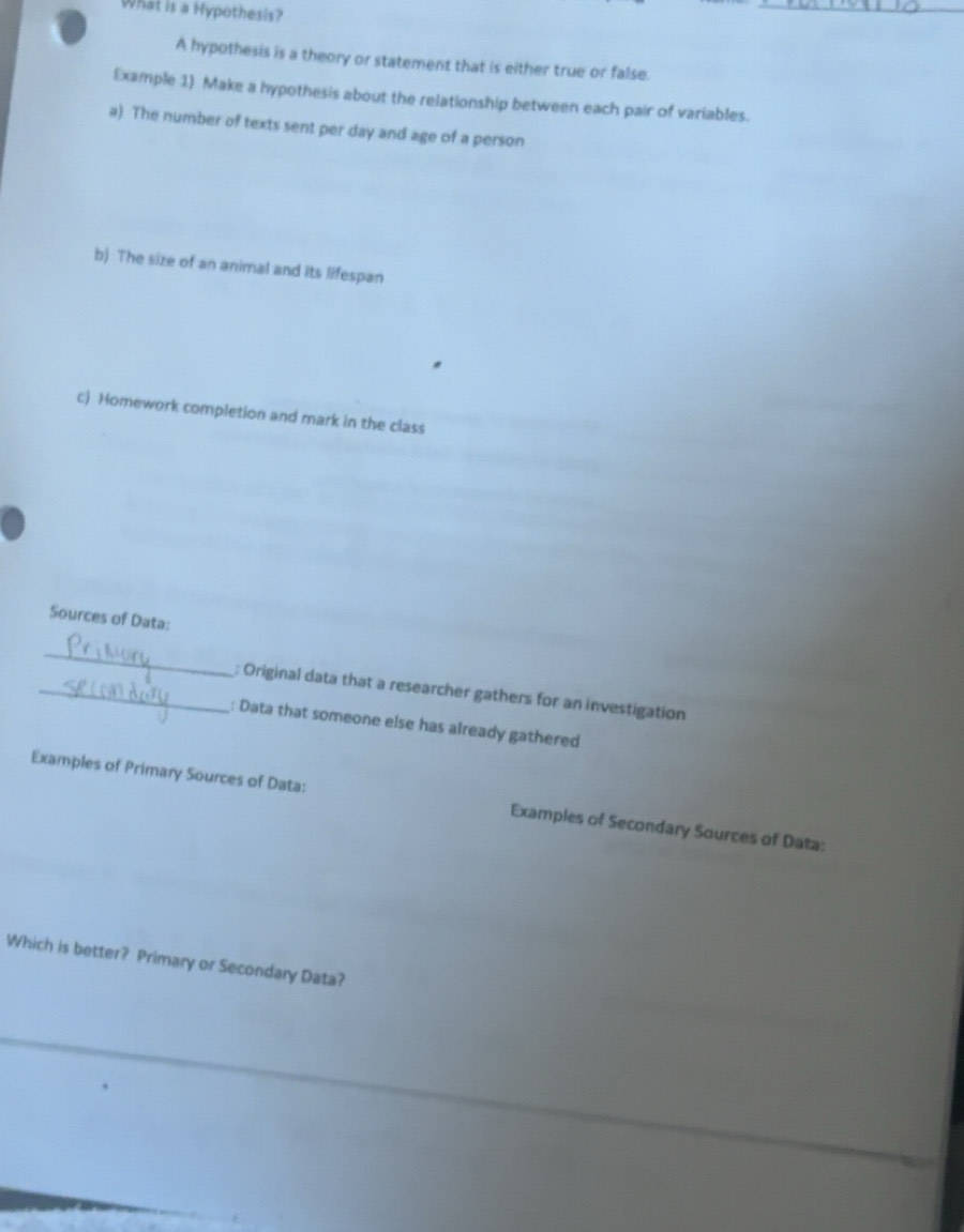 Solved: What is a Hypothesis? _ A hypothesis is a theory or statement ...