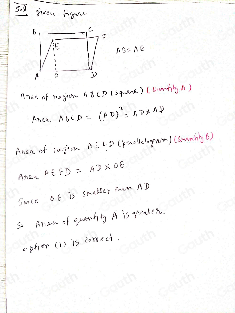 Solved: Square ABCD and parallelogram AEFD lie in the same plane, and ...