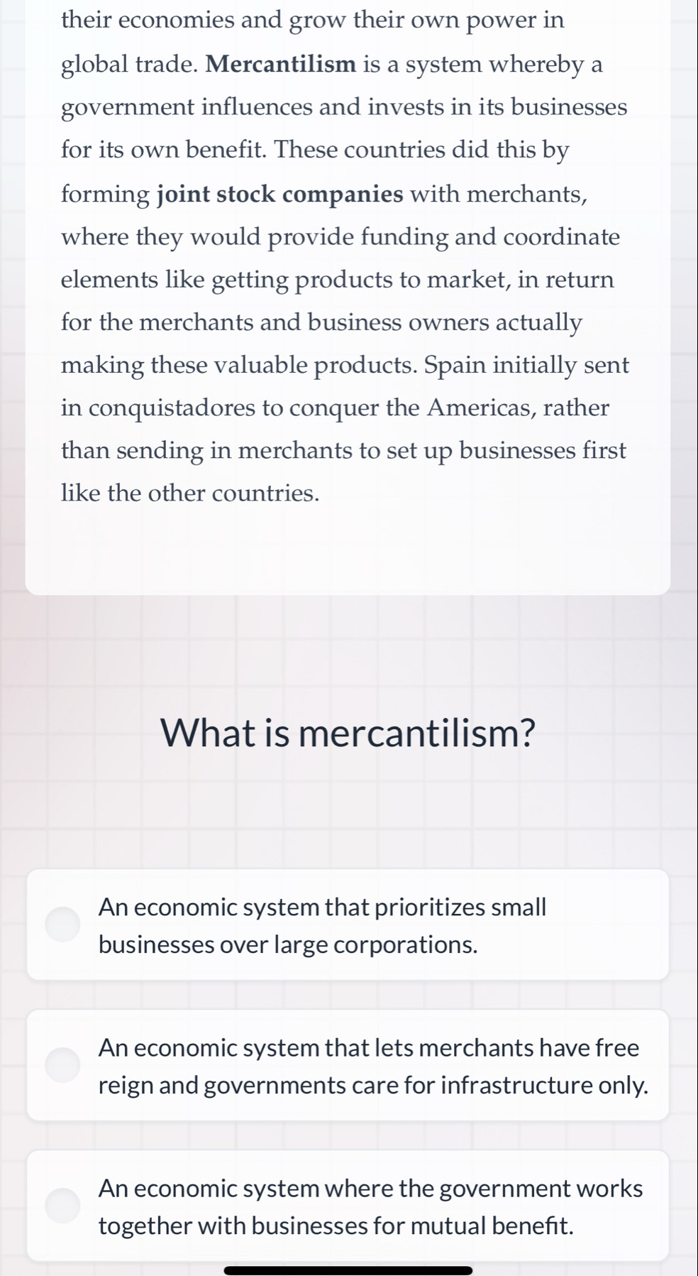Solved: their economies and grow their own power in global trade ...