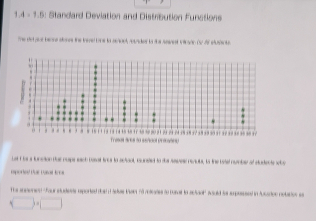 Solved: 1.4=1.61 Standard Deviation and Distribution Functions The dot ...