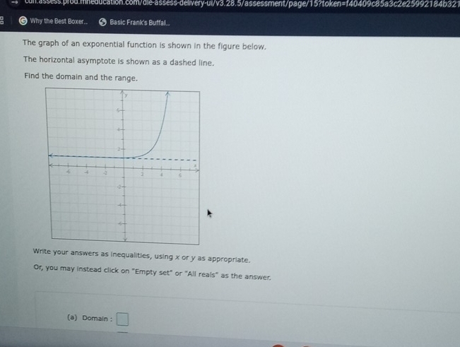 Solved: a Why the Best Boxer.. Basic Frank's Buffal... The graph of an ...
