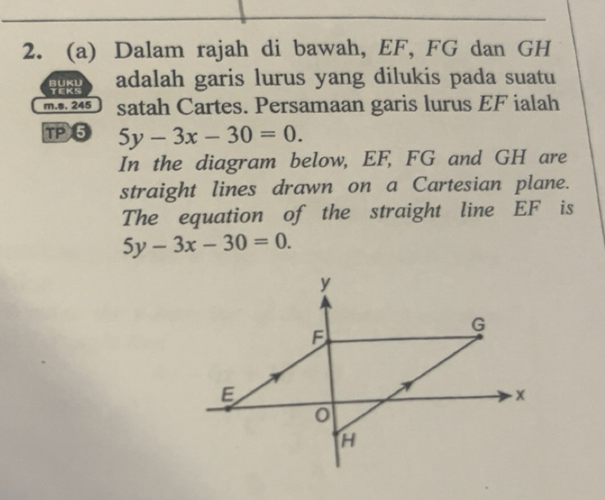 Selesai:Dalam rajah di bawah, EF, FG dan GH BUKU adalah garis lurus ...