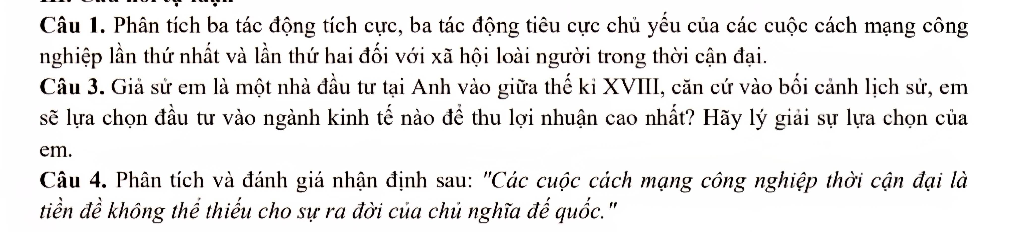 Giải quyết:Phân tích ba tác động tích cực, ba tác động tiêu cực chủ yếu ...