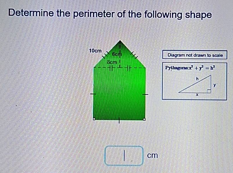 Solved: Determine the perimeter of the following shape Diagram not ...