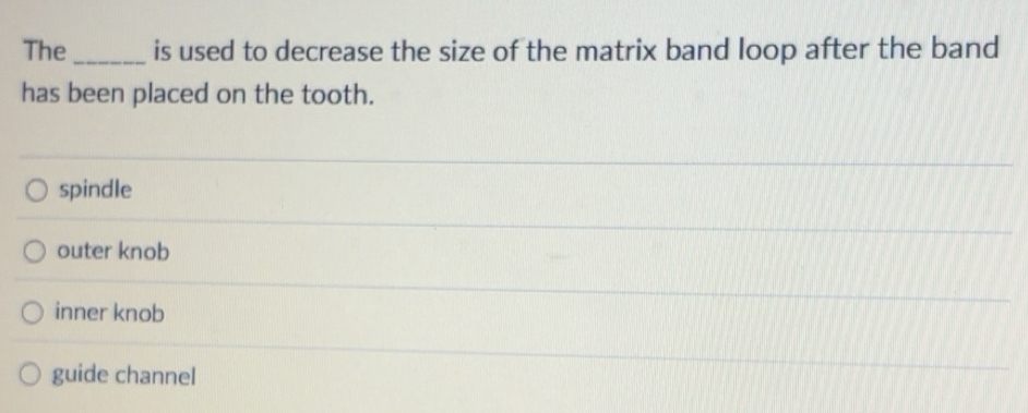 Solved: The _is used to decrease the size of the matrix band loop after ...