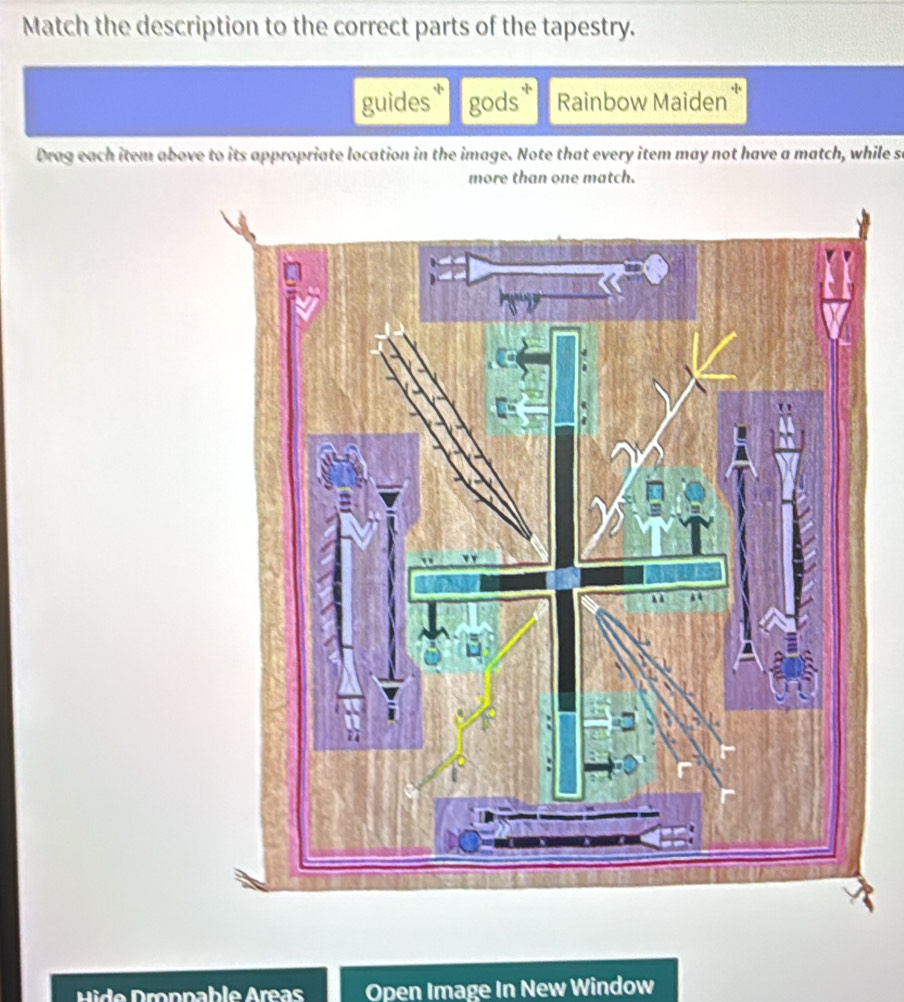 Solved: Match the description to the correct parts of the tapestry ...