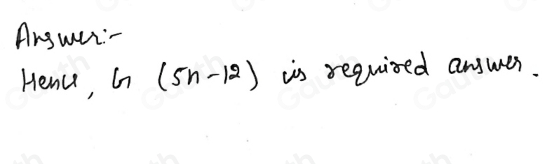 Solved: Write an equation for the nth term of the arithmetic sequence ...