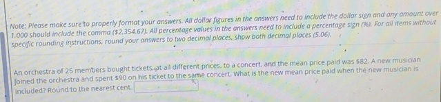 Solved: Note: Please make sure to properly format your answers. All dollar figures in the ...