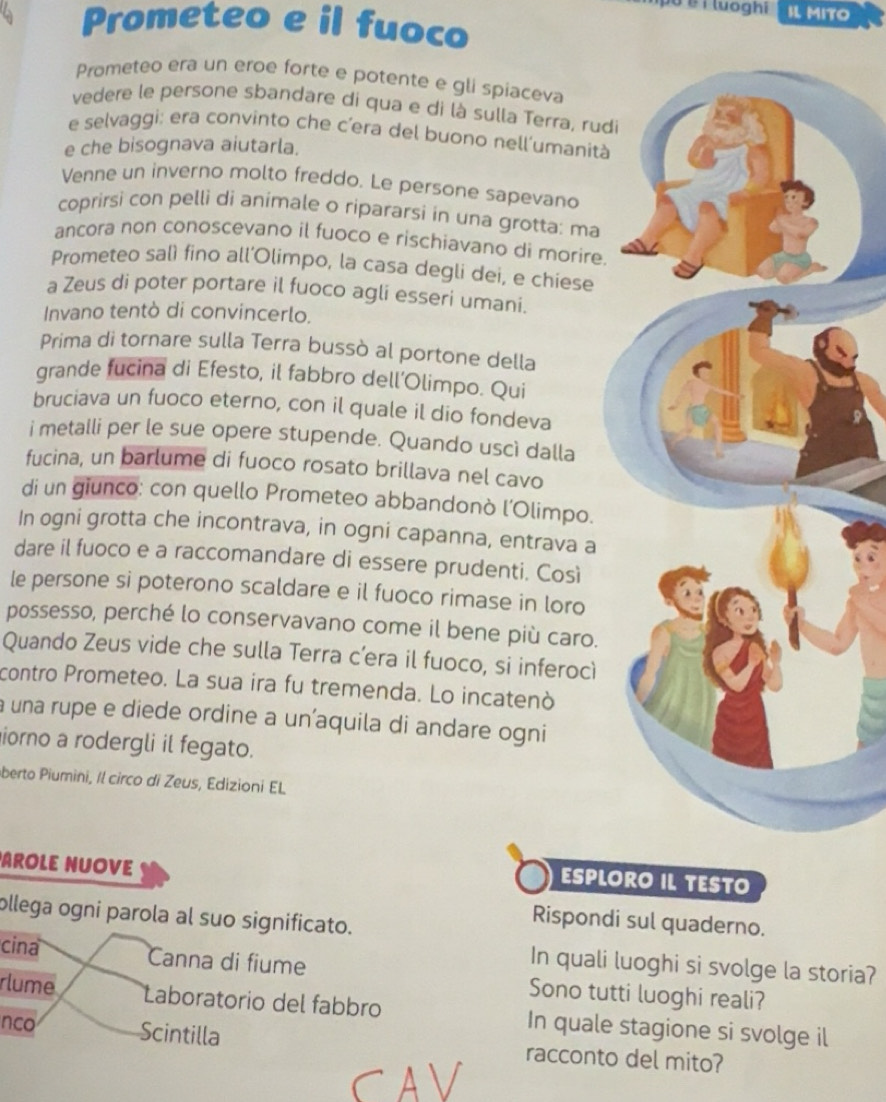 Risolto:IL MITO Prometeo e il fuoco Prometeo era un eroe forte e ...