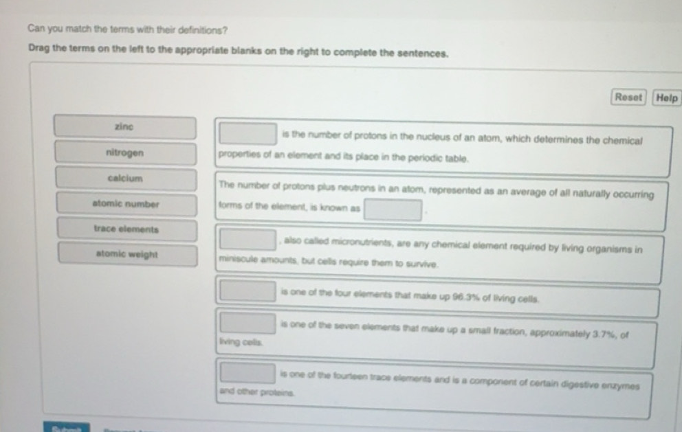 Solved: Can you match the terms with their definitions? Drag the terms ...