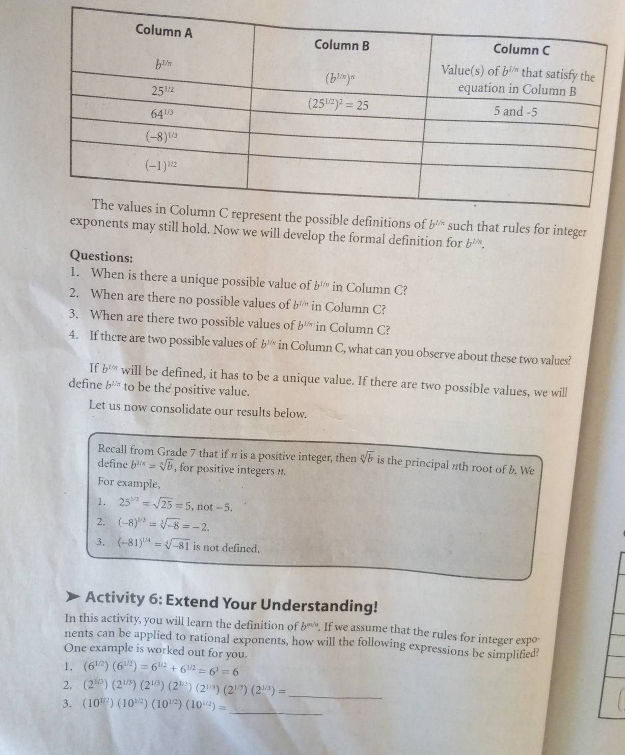 Solved: that rules for integer y still hold. Now we will develop the ...