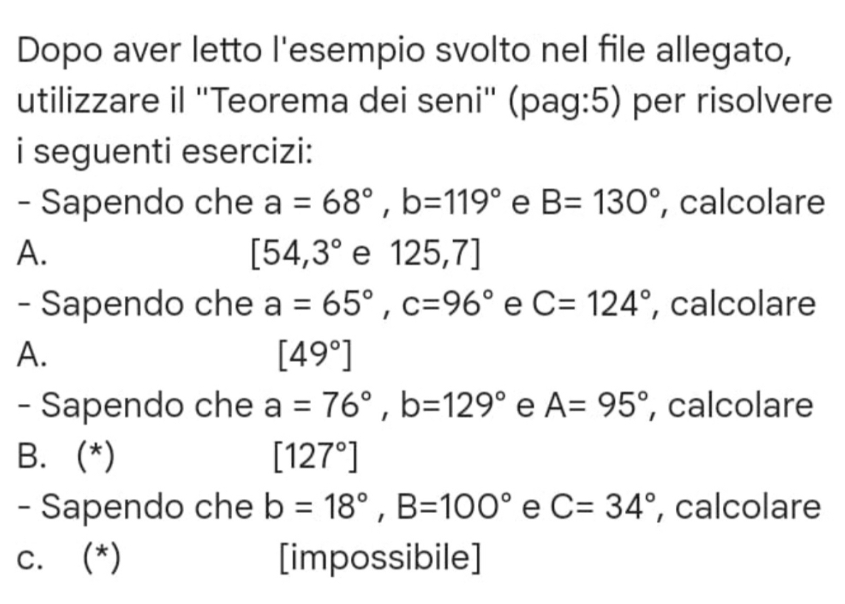 Risolto:Dopo aver letto l'esempio svolto nel file allegato, utilizzare ...